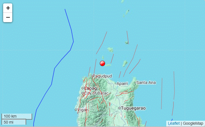 Earthquake of magnitude 5.2 hits Calayan, Cagayan