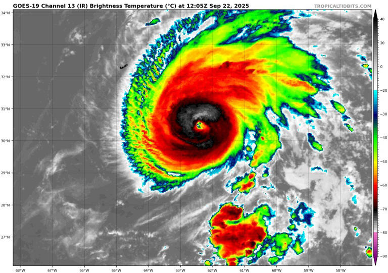 Hurricane Gabrielle tracker map shows its path
