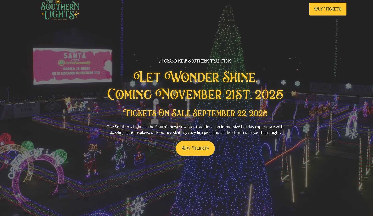 Tickets now on sale for holiday light spectacle coming soon