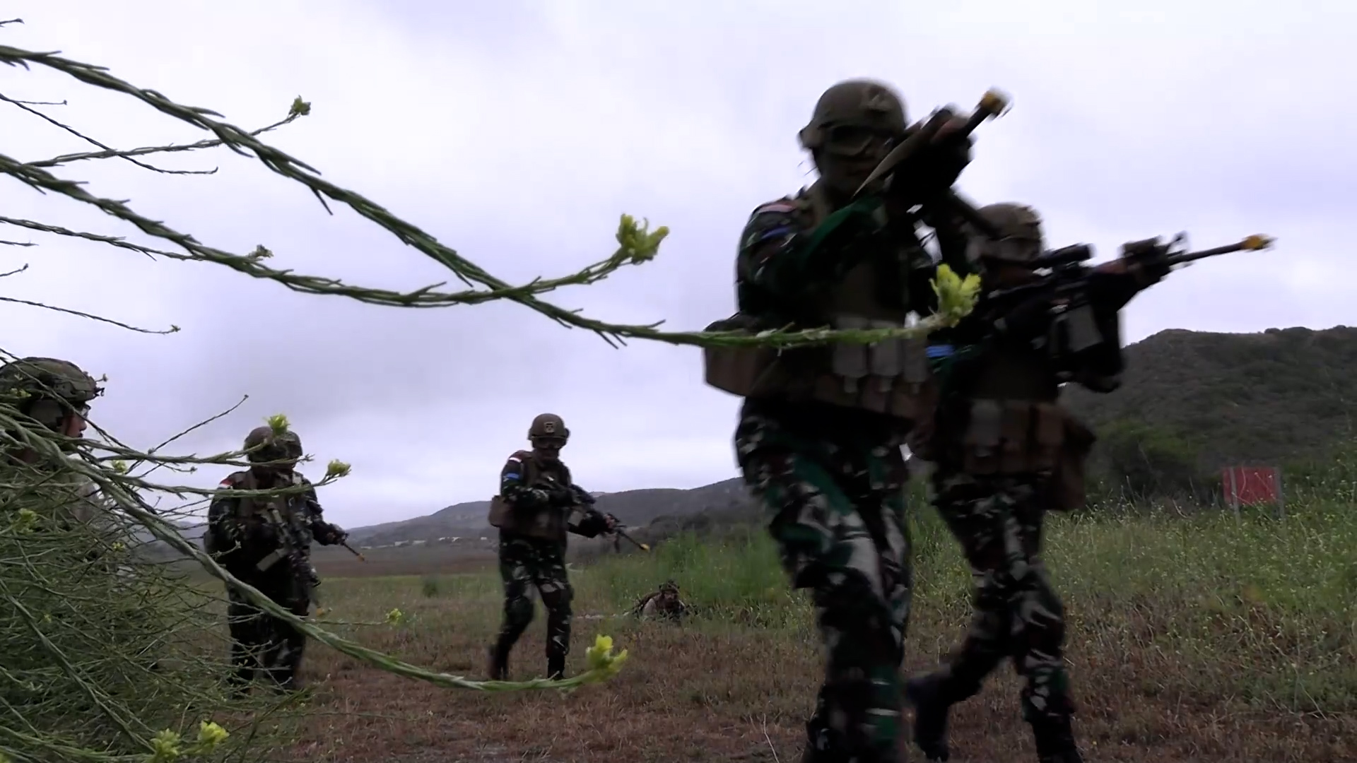 U.S. Marines Training With Indonesian Marine Corps