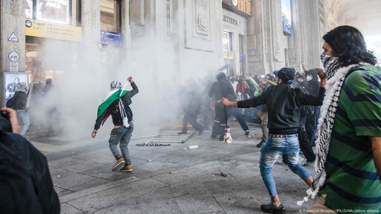 Italy: Thousands join pro-Palestinian protests, strikes