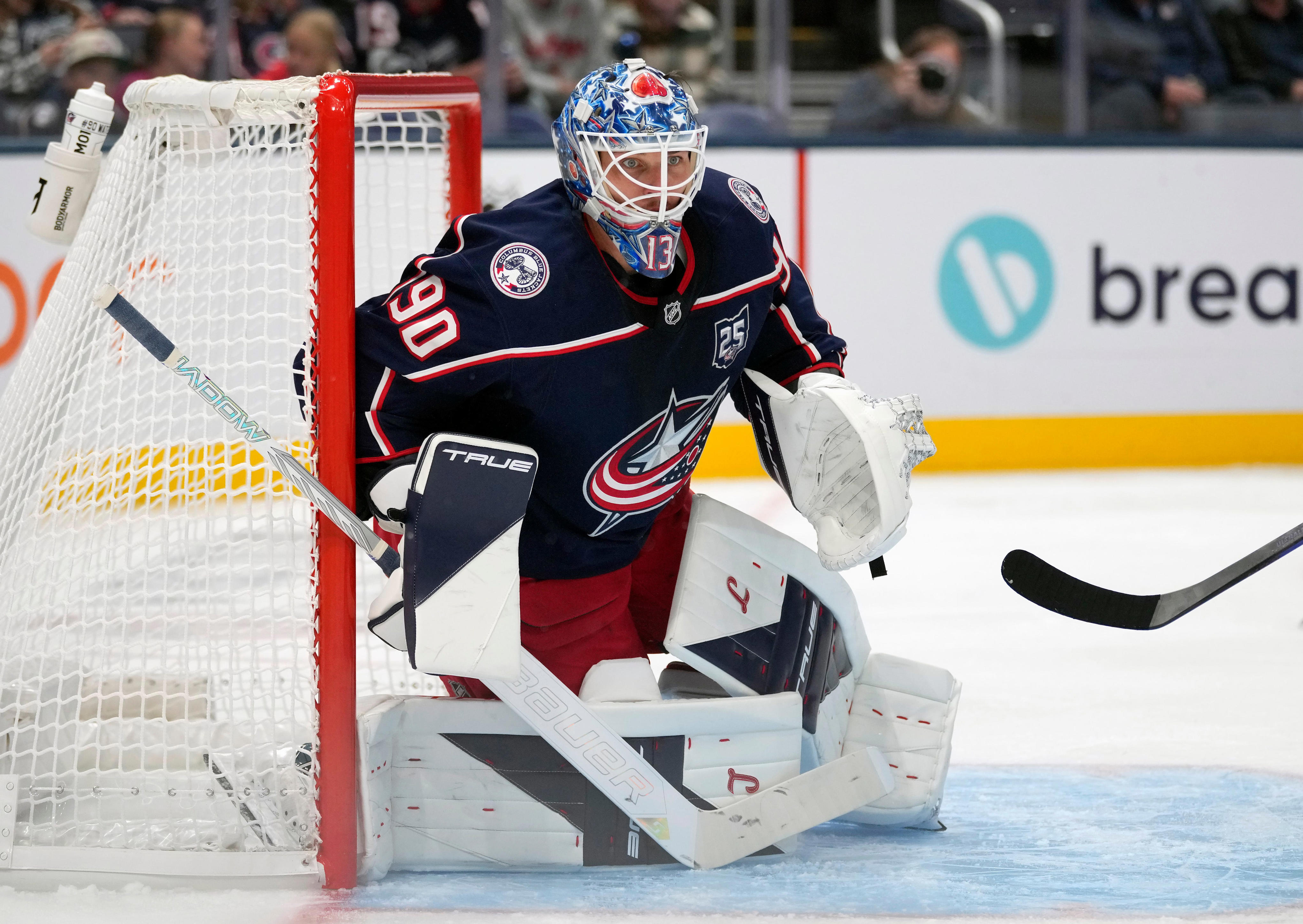Elvis Merzlikins to start for Columbus Blue Jackets vs. Minnesota Wild