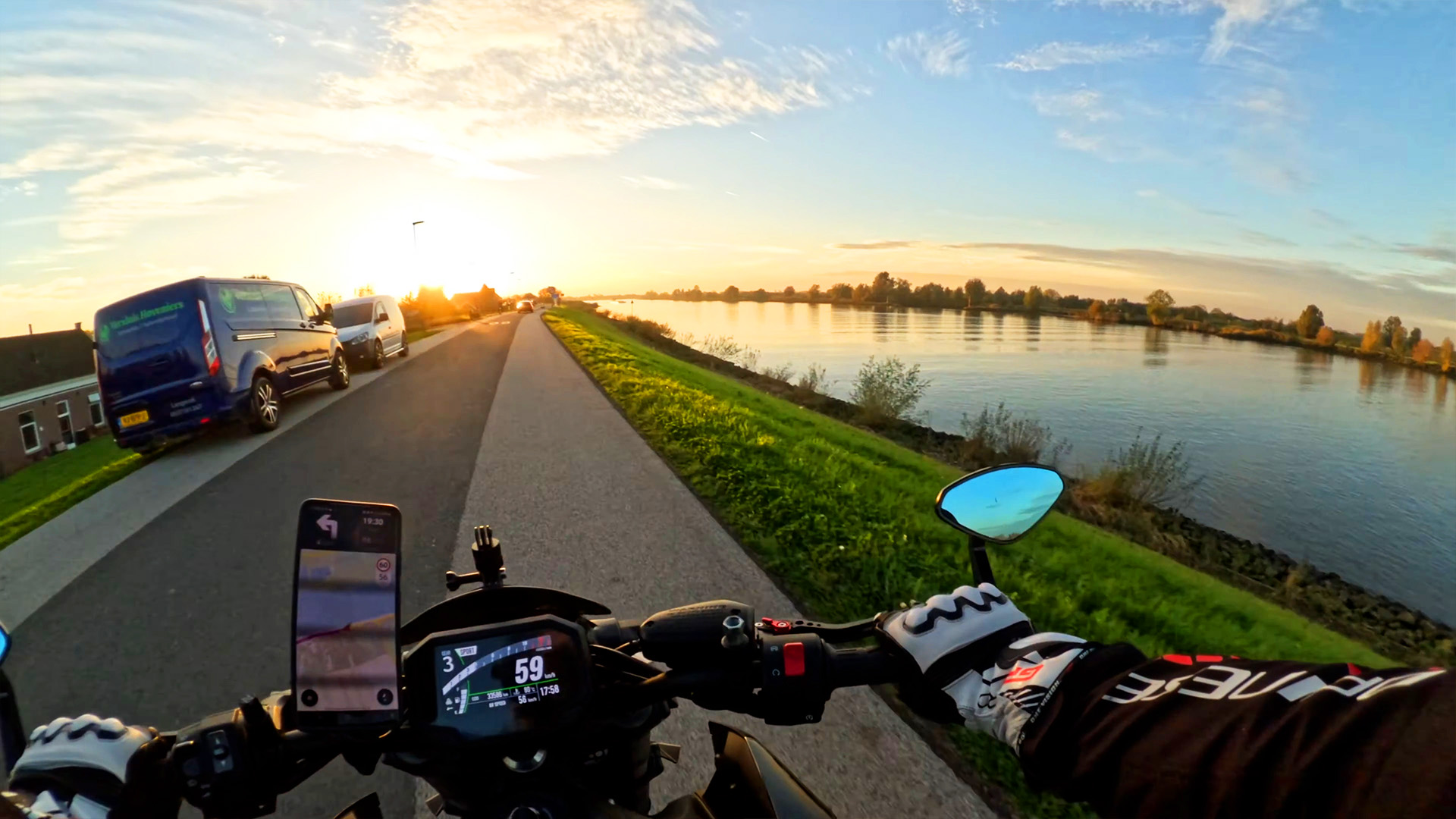Netherlands POV Ride – Kawasaki Z900 Autumn Sunset Journey