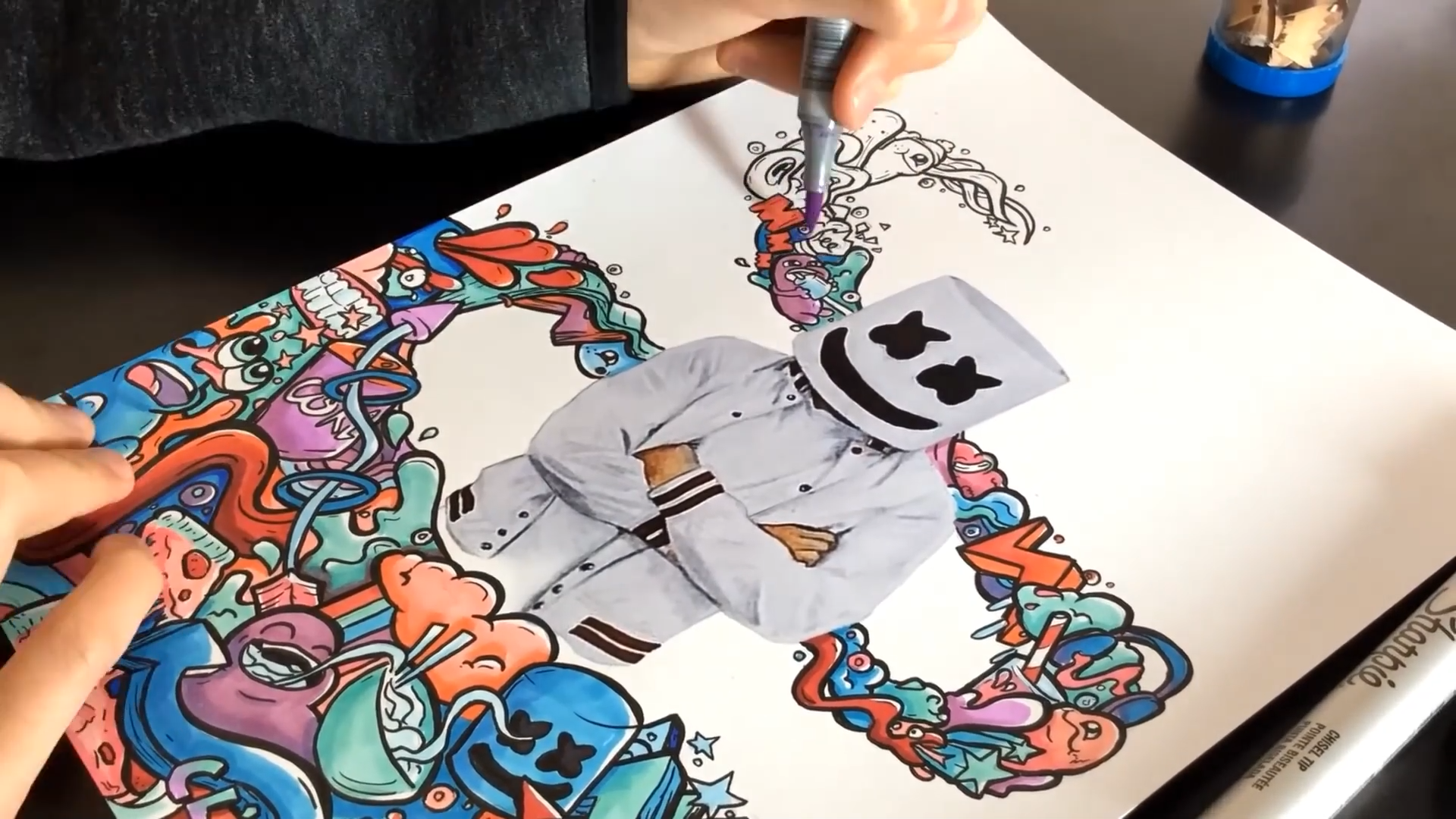 Marshmello-Inspired Doodle Collab with Anthony Miller