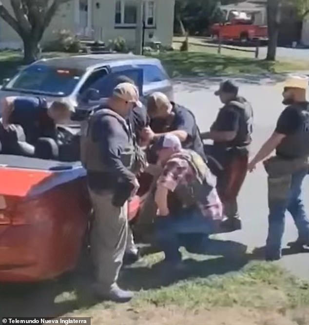 Tense moment ICE 'detains five-year-old girl to lure father from house'
