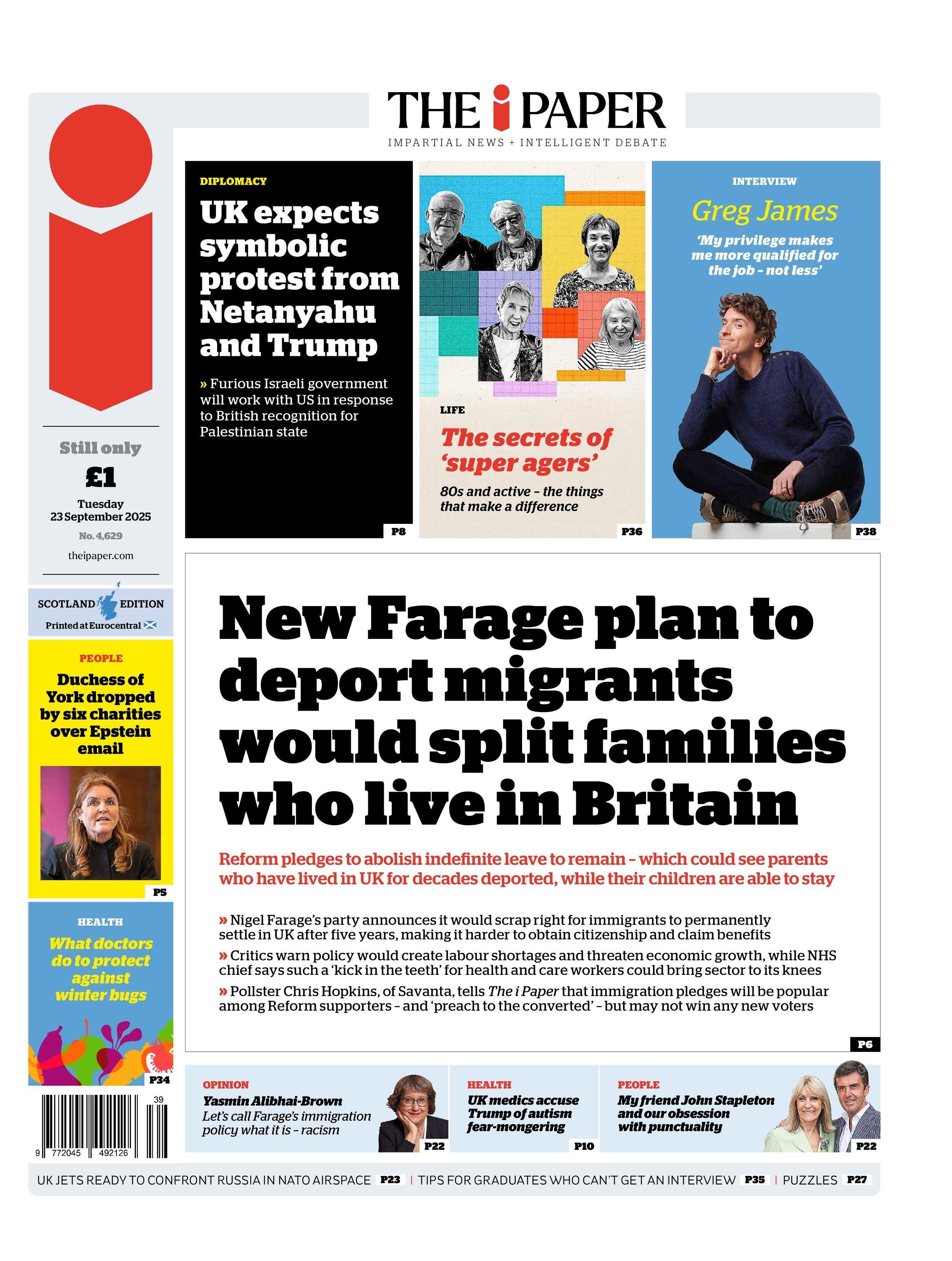 Scotland's papers: A&E crisis and Farage's migrant benefits plan