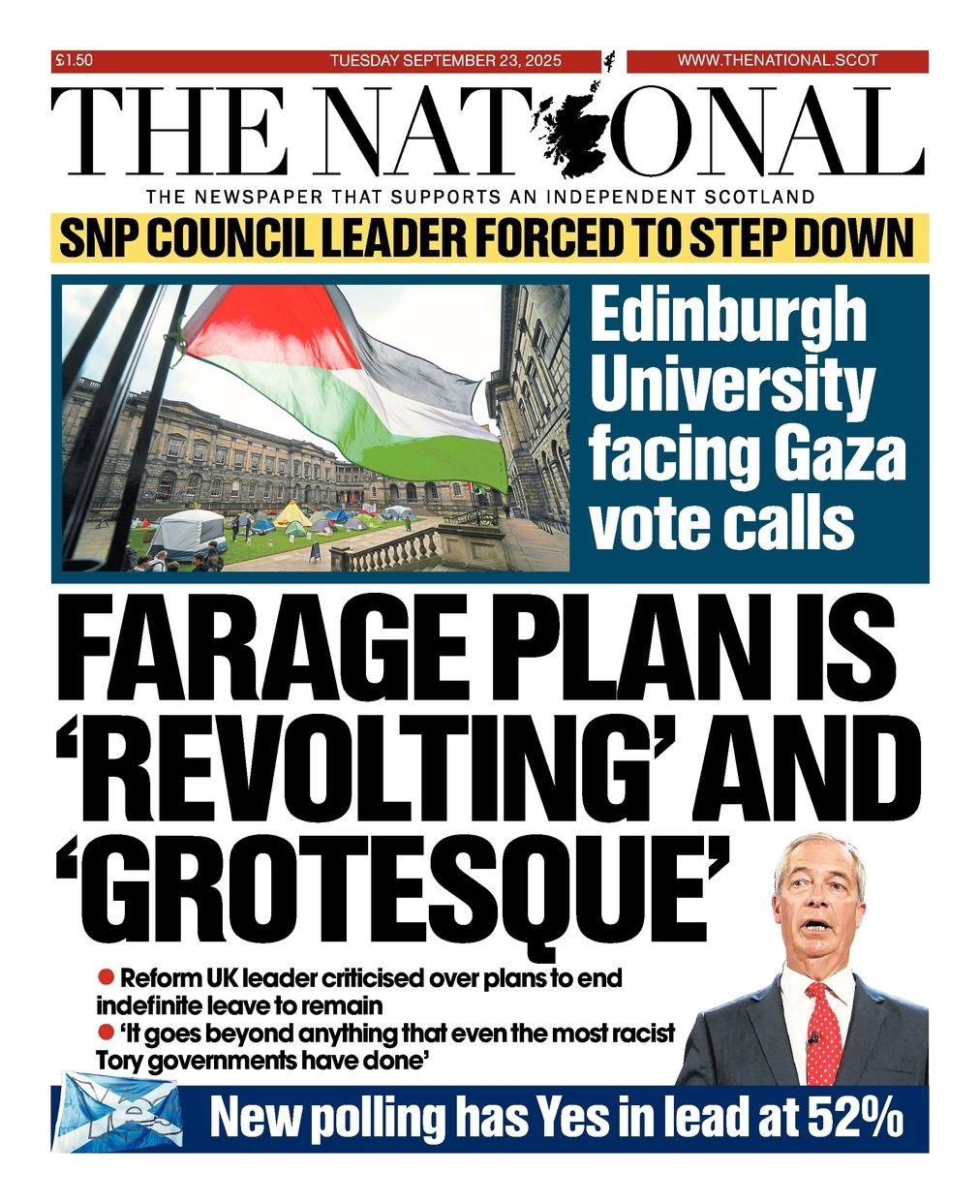 Scotland's papers: A&E crisis and Farage's migrant benefits plan