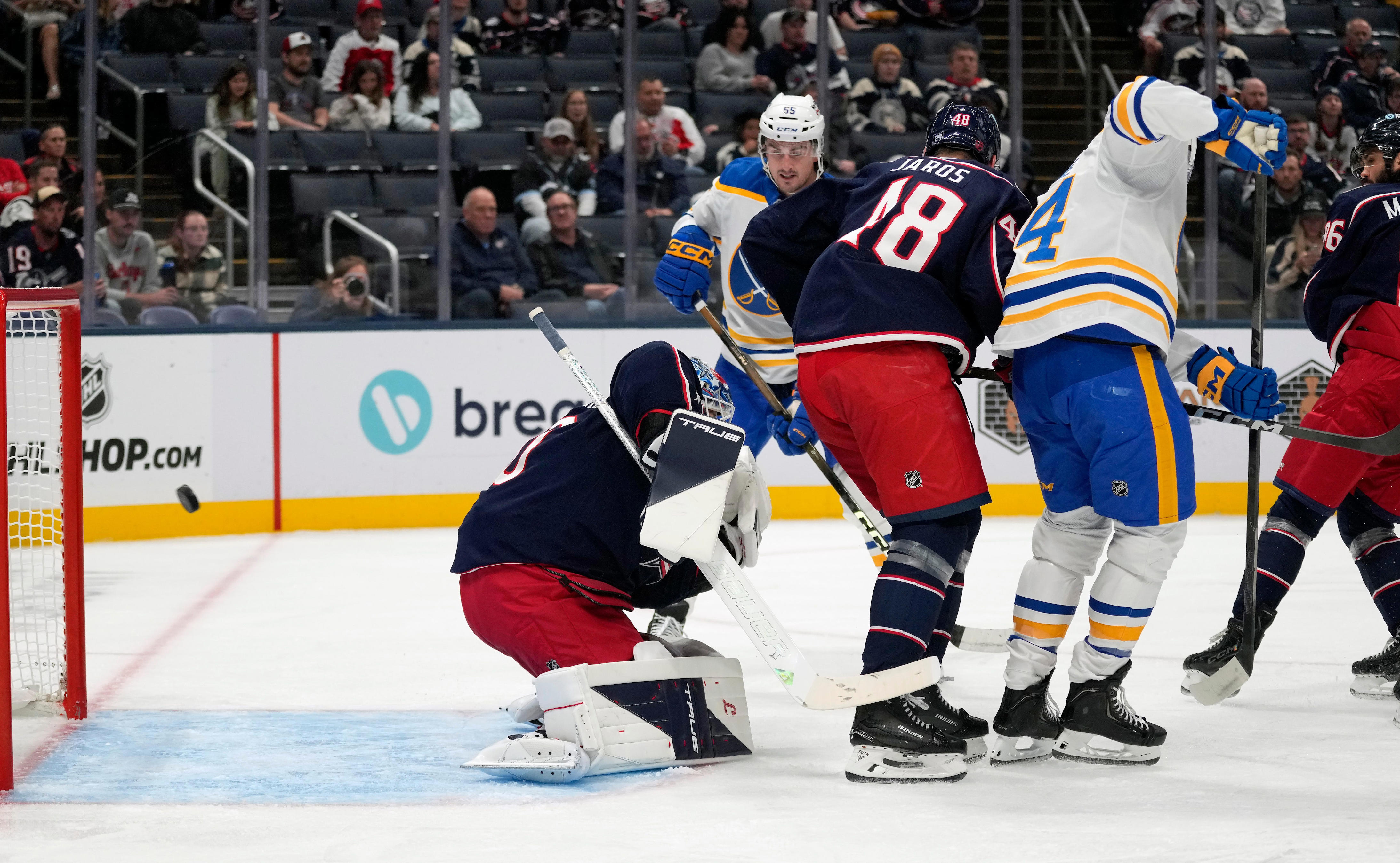 Merzlikins starts, Chinakhov to make season debut for Columbus Blue Jackets