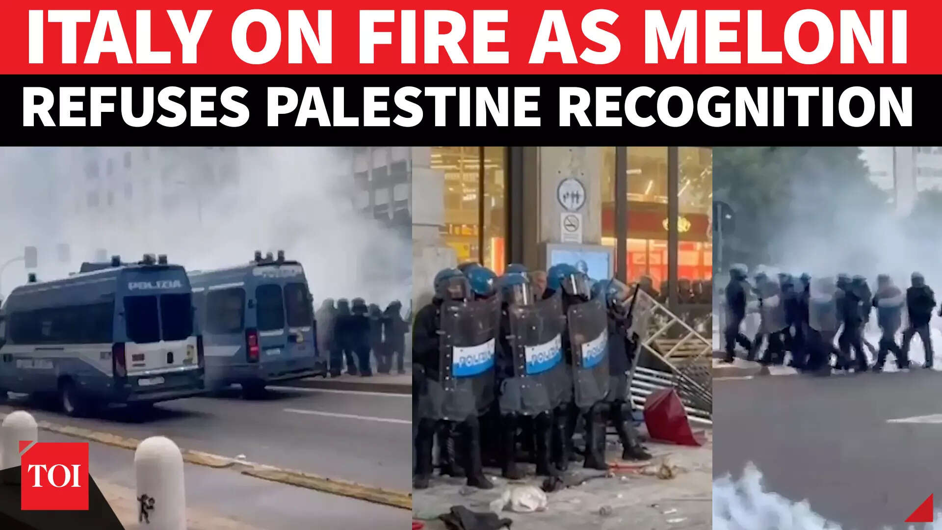 Italy Erupts In Protests, Clashes Against Meloni's Refusal To Recognise ...