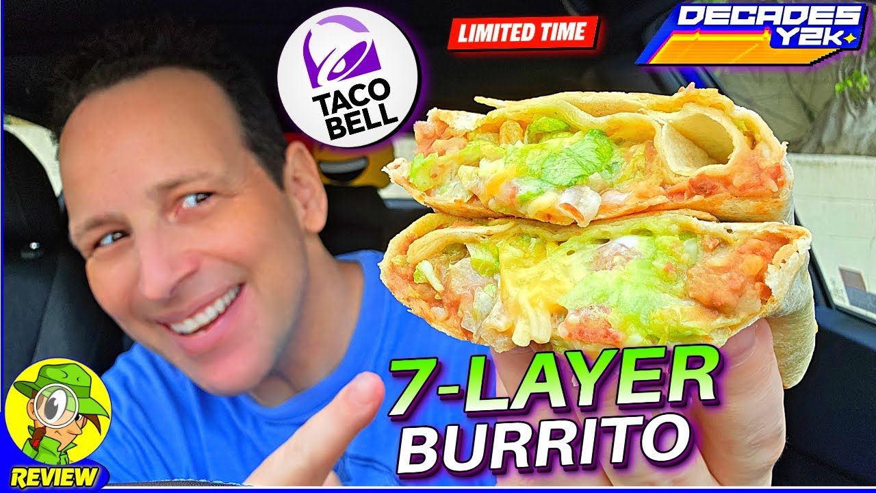 Taco Bell® 7-Layer Burrito Review Decades Y2K Menu!