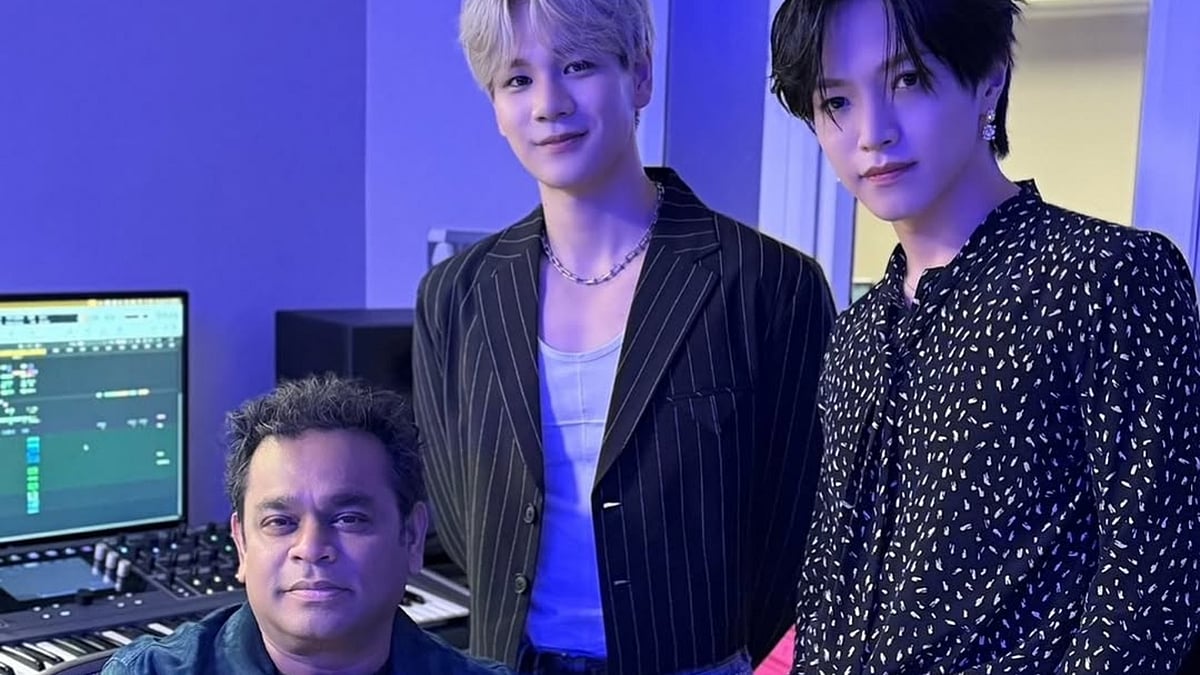 Shosei Ohira and Mamehara Issei of band JO1 meet AR Rahman