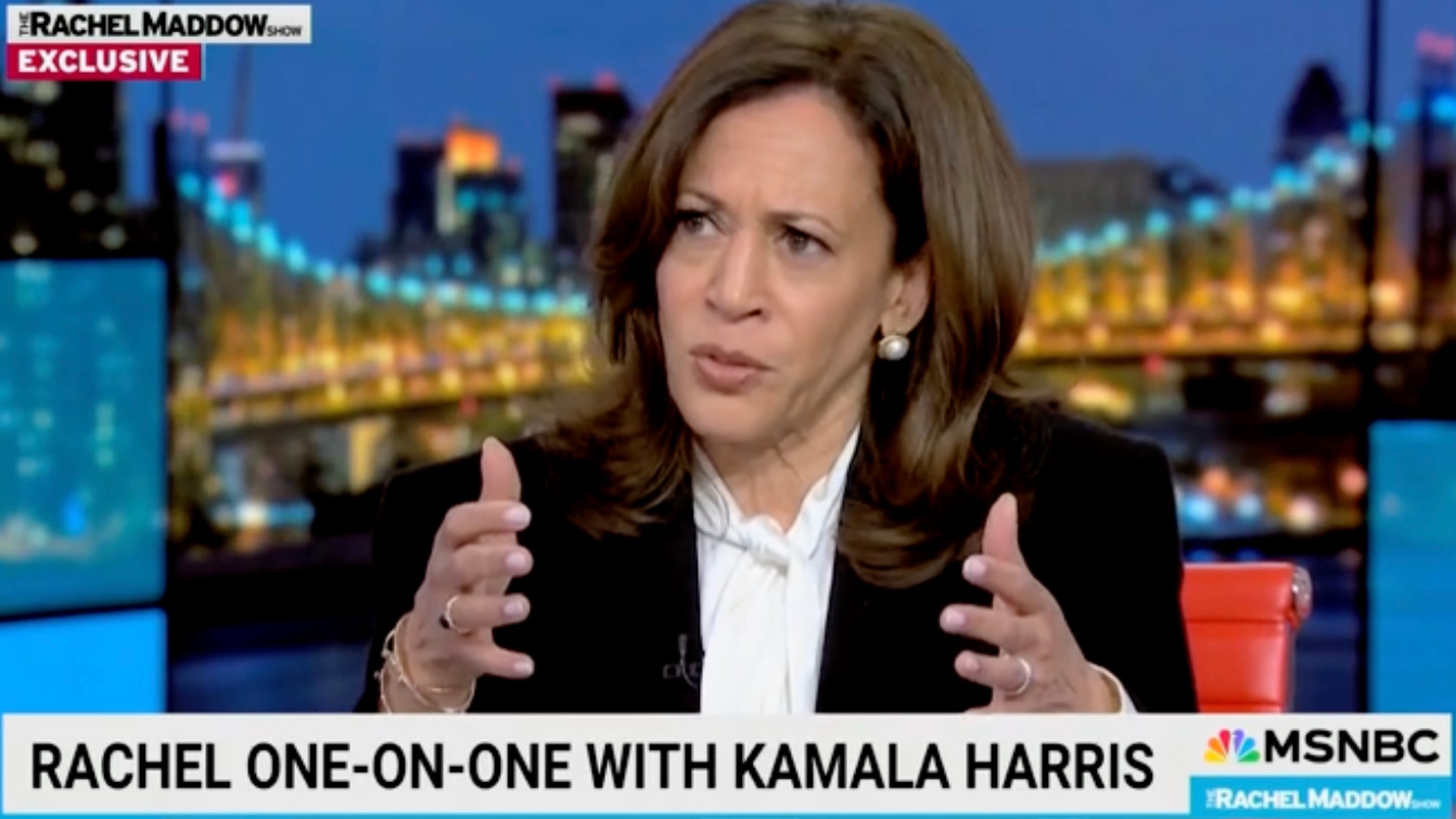 White House Rages at ‘Sick’ Kamala Harris Slamming Trump on Rachel Maddow