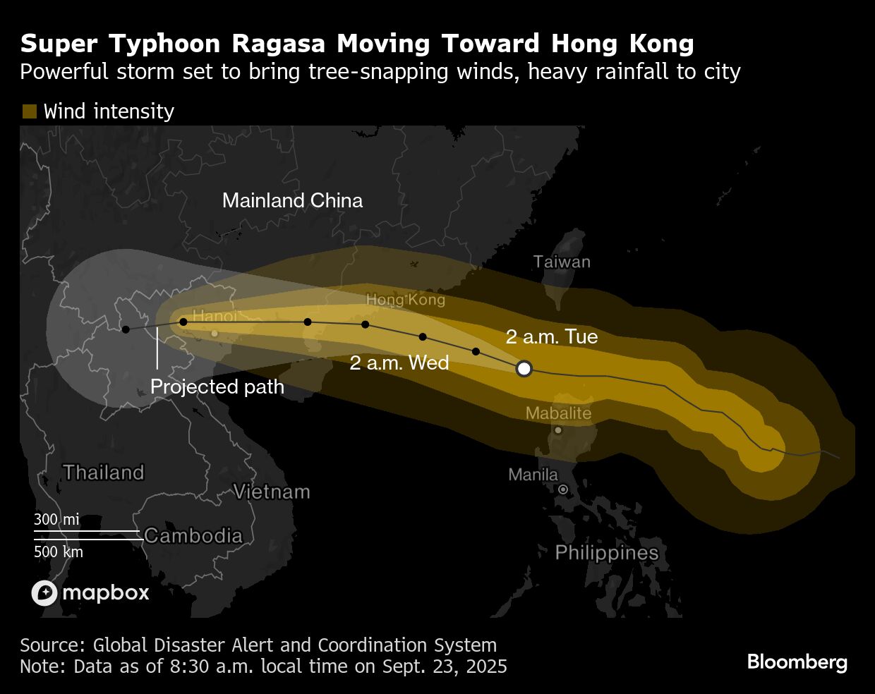 Hong Kong Issues Highest Typhoon Signal as Ragasa Slams City
