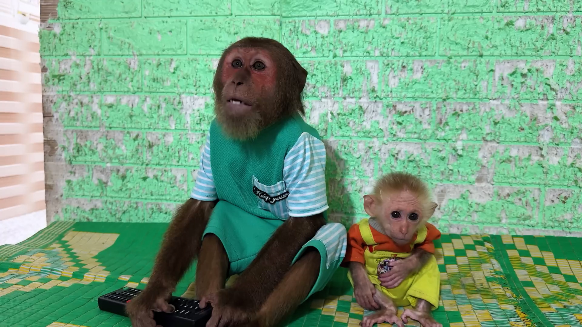 Baby Monkey Protects Newborn