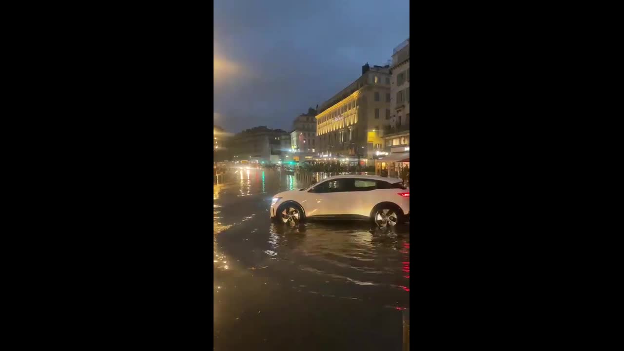 Marseille v PSG Ligue 1 match postponed due to storms in Marseille, France