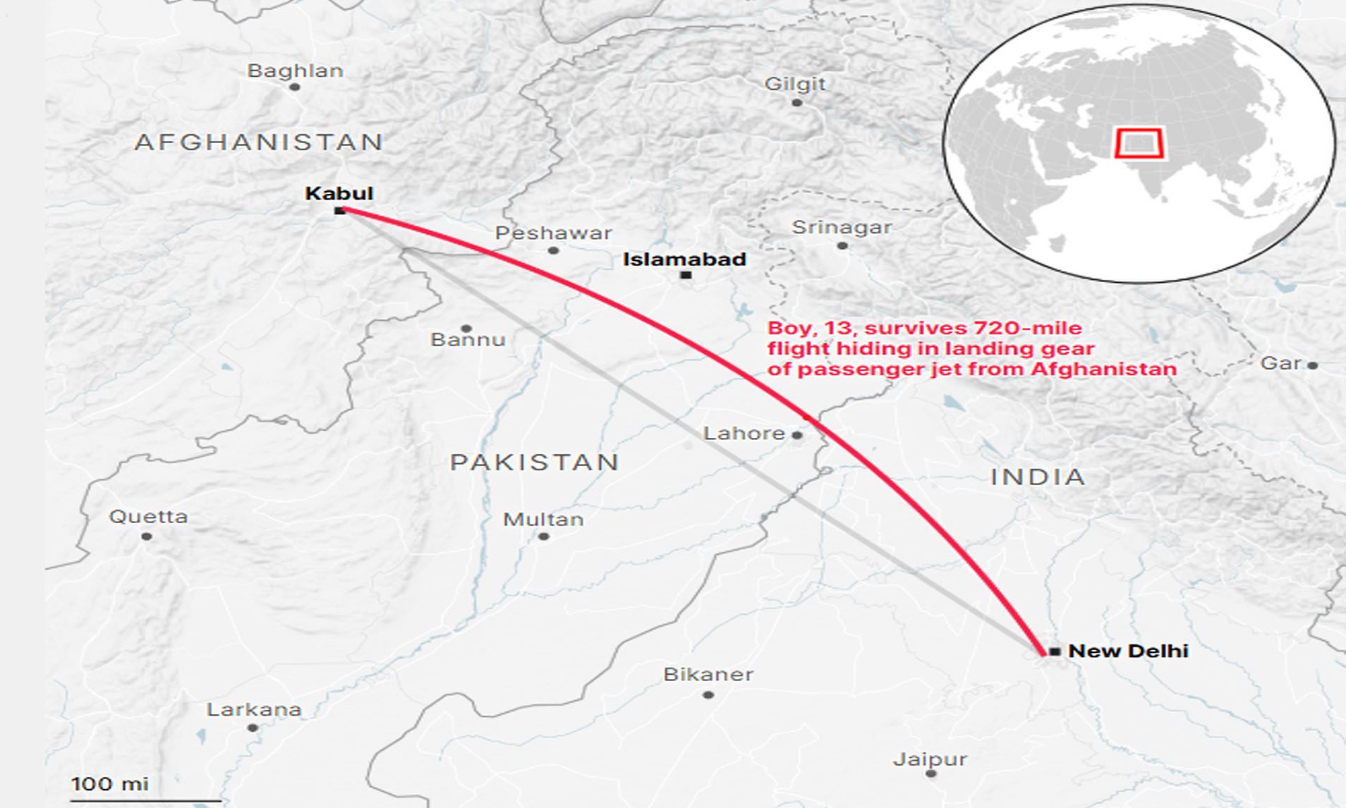 Boy, 13, somehow survives 720-mile flight hiding in landing gear of ...