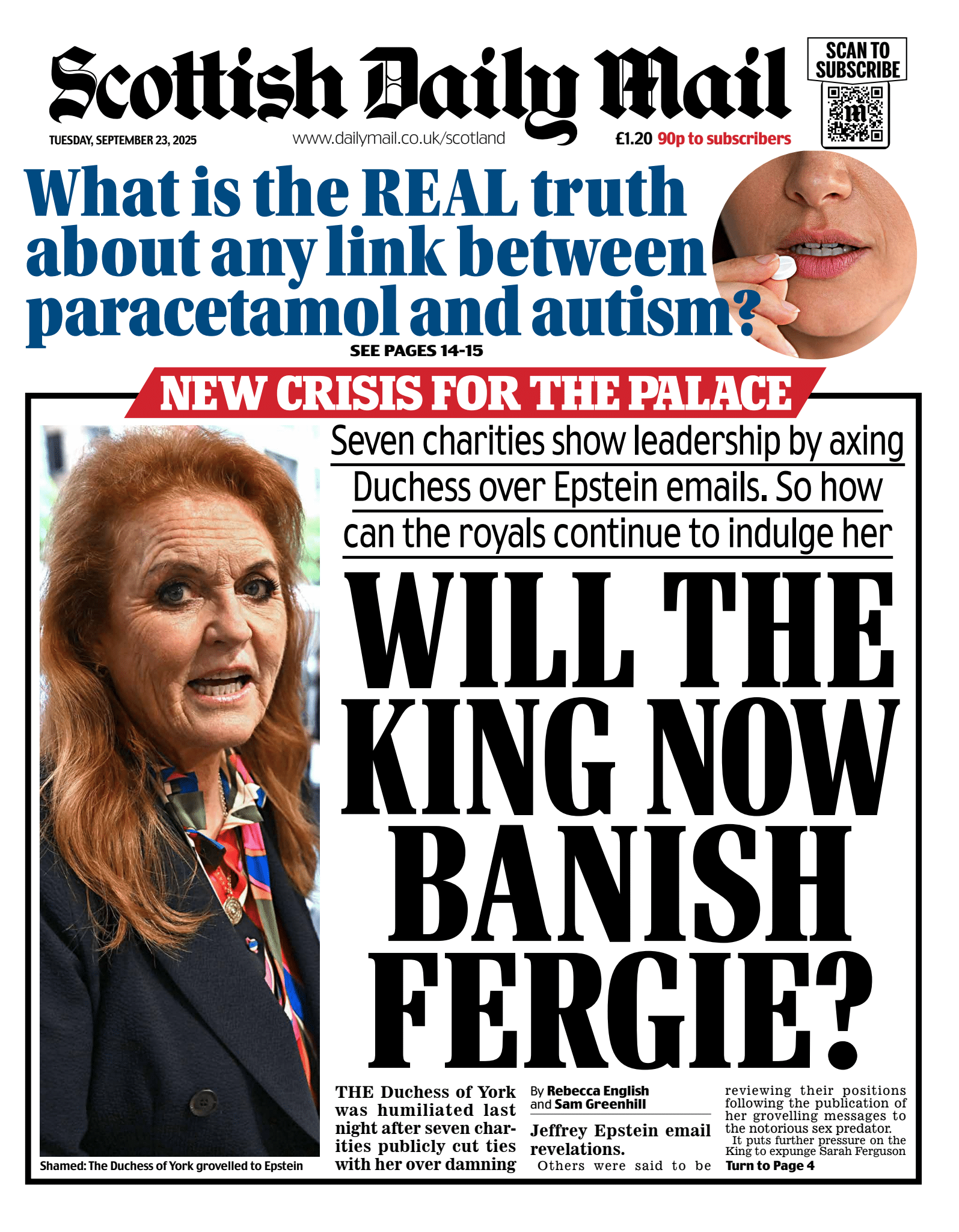 Scotland's papers: A&E crisis and Farage's migrant benefits plan