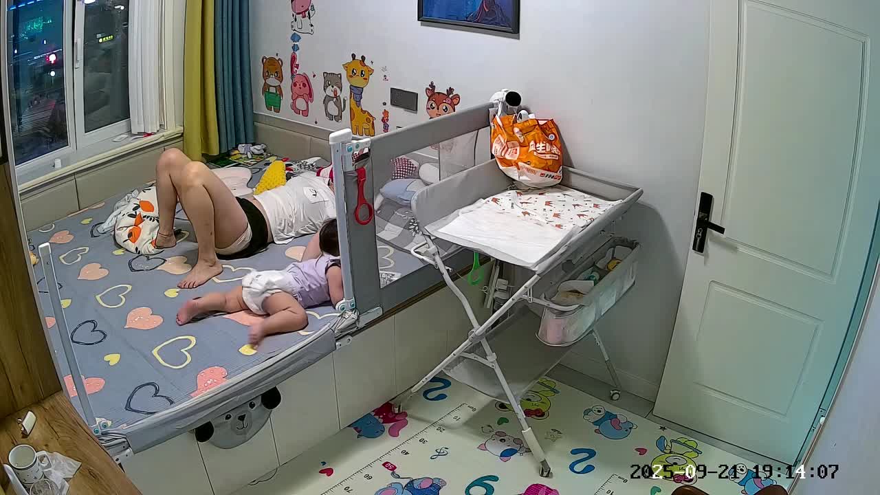 Mum saves baby falling off bed thanks to superhuman reactions