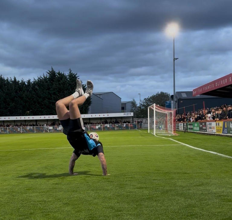 Freestyle Star Jay Rosa wows fans at Brackley Town FC