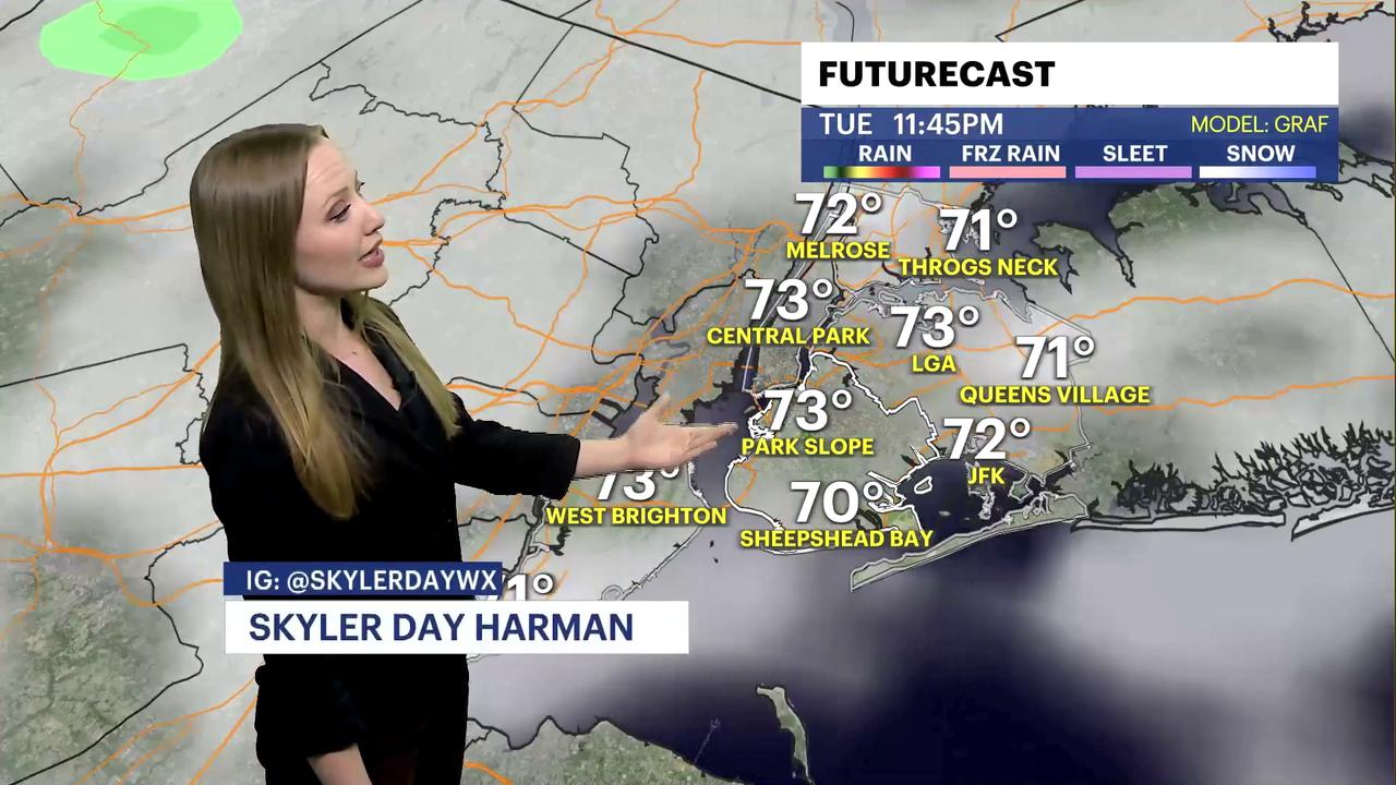 Warmer and humid today; showers move in tonight for Brooklyn