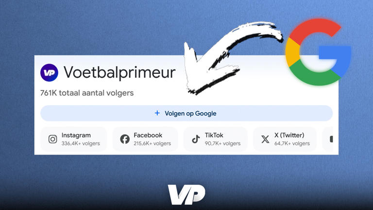 Volg VoetbalPrimeur (gratis) op Google Discover en mis niks van het ...