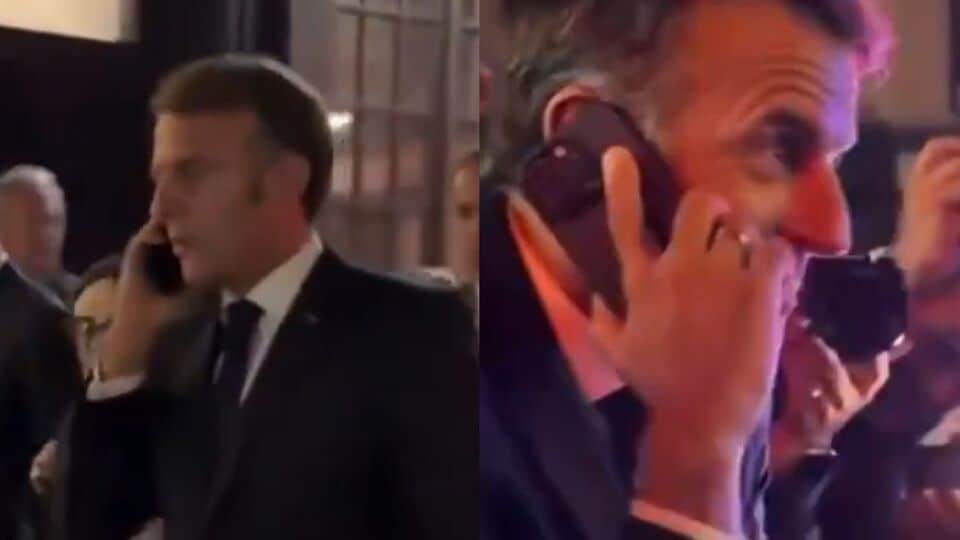 Watch: Emmanuel Macron blocked by Trump convoy in New York, dials US ...