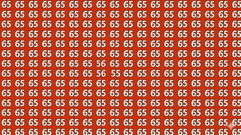 Optical Illusion: Spot the Hidden ‘56’ & ‘55’ Among the 65s in Just 7 ...