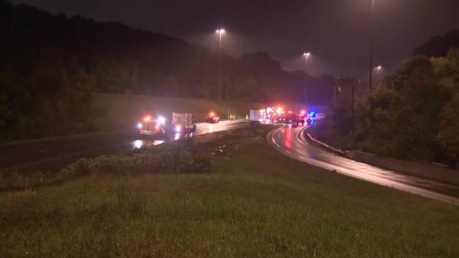 8 semi-trucks crash on local interstate