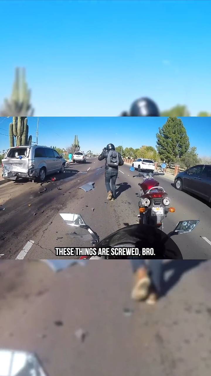 Car accident happened right in front of us