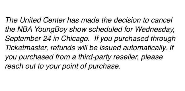 YoungBoy Never Broke Again's First Chicago Concert In Five Years Canceled