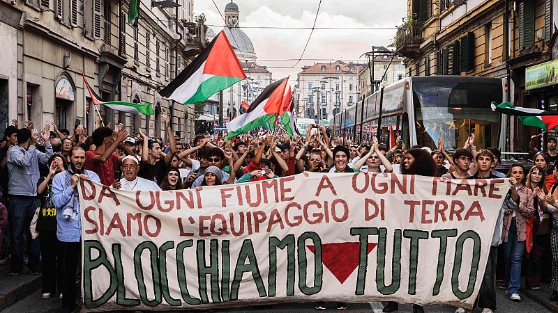 General strike brings protests across Italian cities over Gaza war