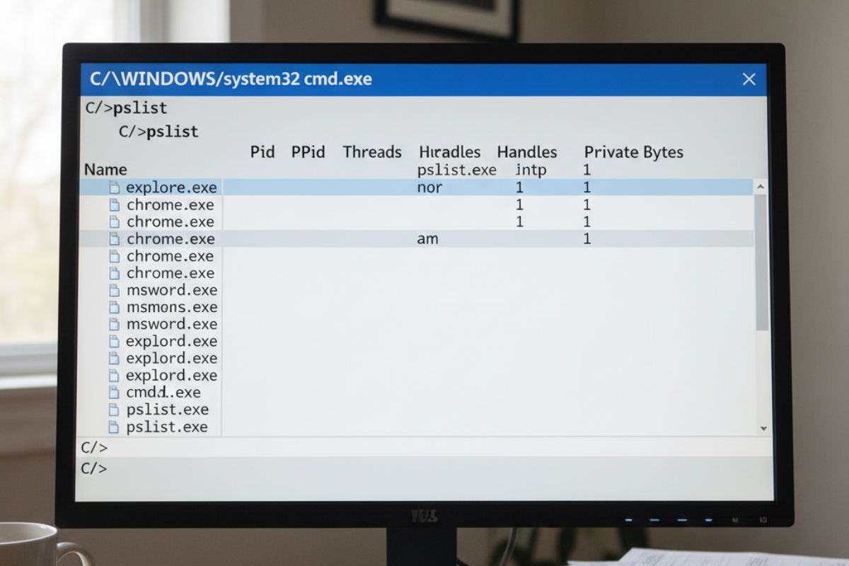 Cómo usar la herramienta pslist en Windows