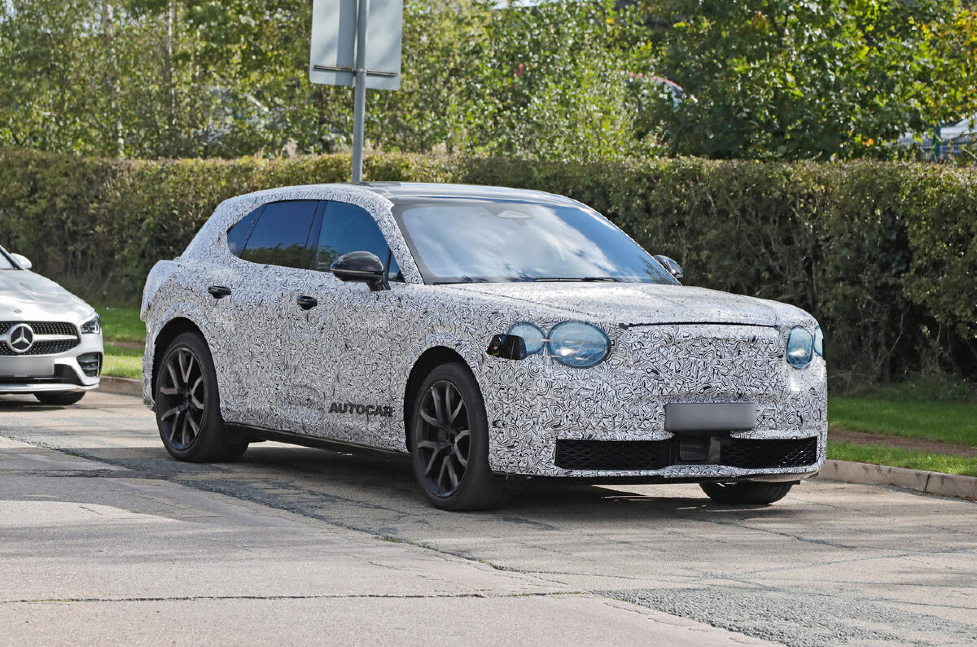Bentley's first electric car pictured testing for the first time