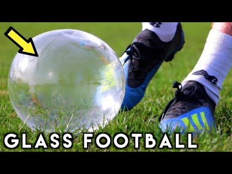 KICKING a GLASS FOOTBALL This Is Dangerously Insane!
