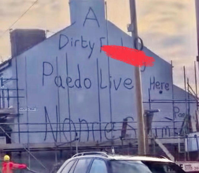 Anger as 'paedo' graffiti sprayed onto house at Mount Street in Fleetwood