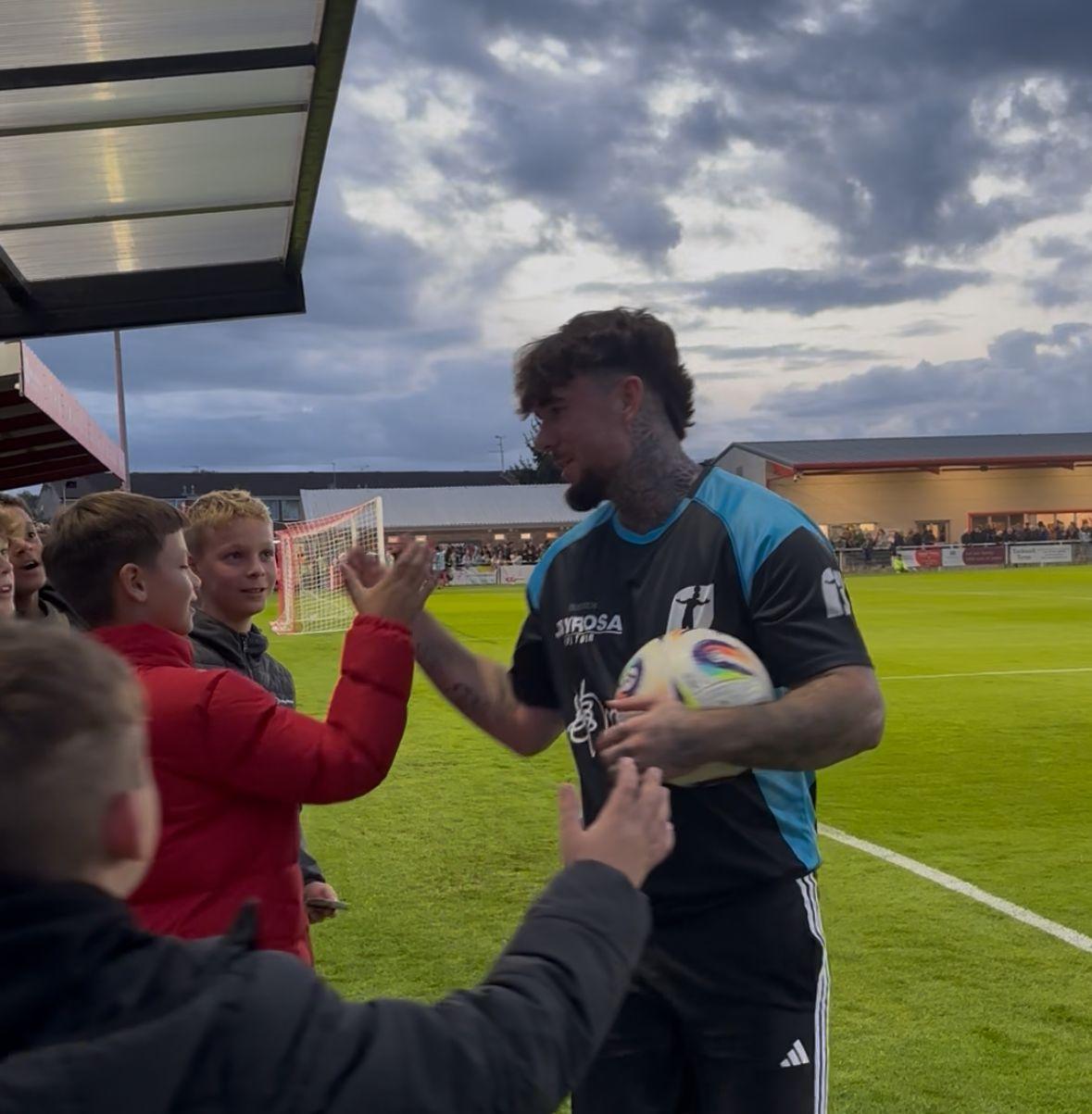 Freestyle Star Jay Rosa wows fans at Brackley Town FC