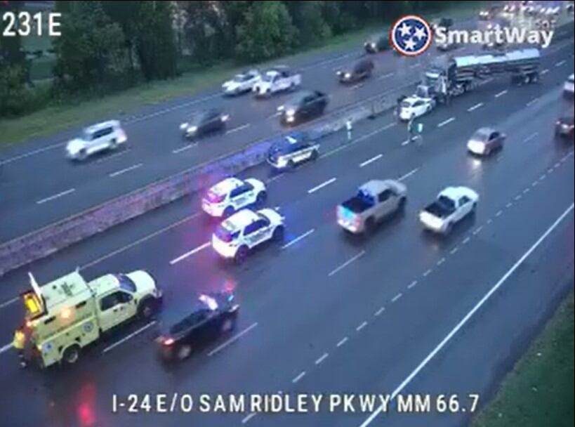 All lanes reopen following tanker crash on I-24 in Rutherford County