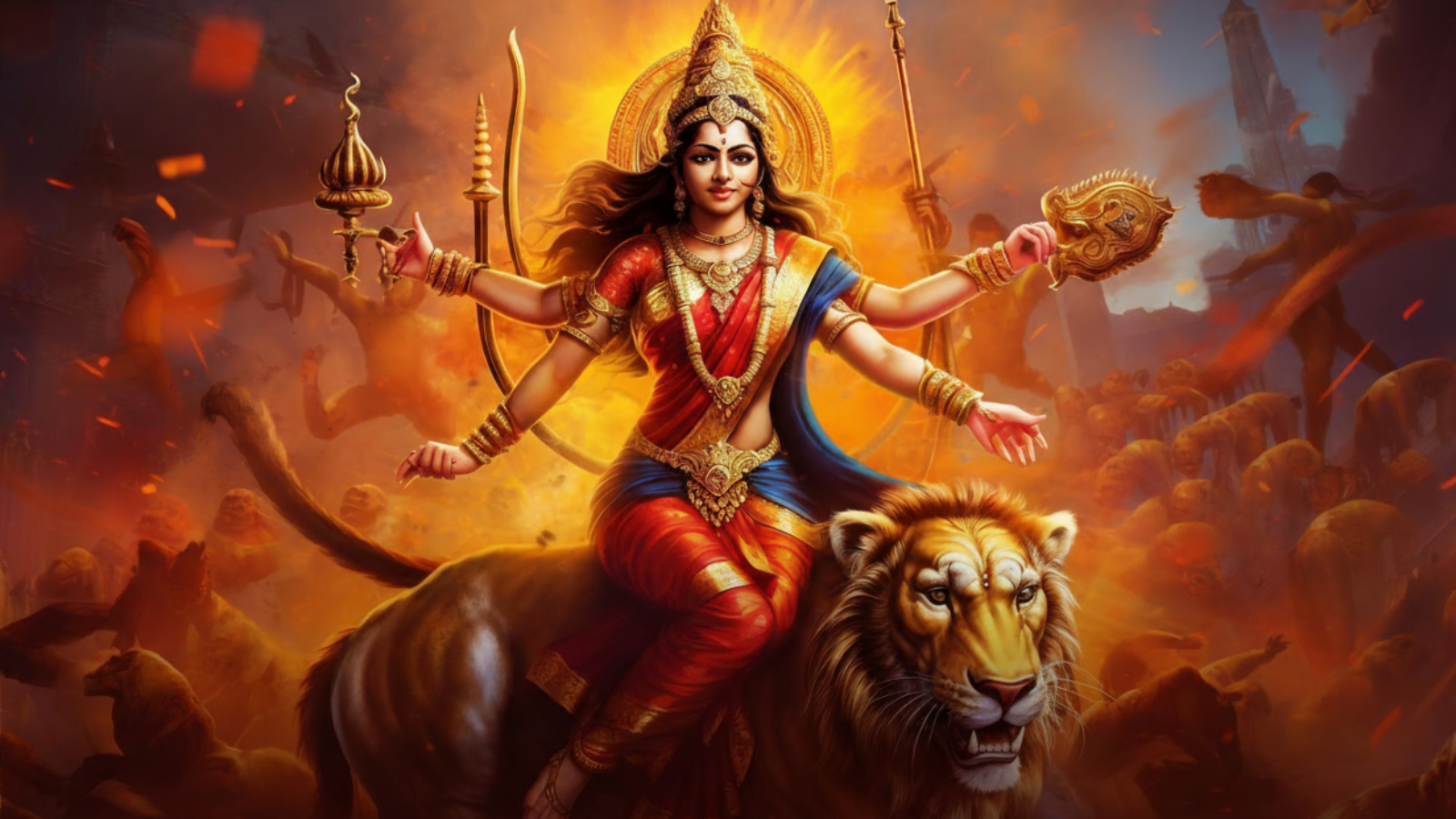 Why Goddess Durga Rides A Lion: Symbolism And Meaning Explained