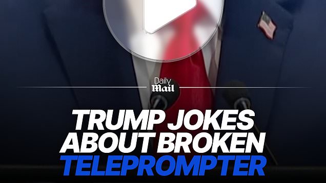 Trump jokes about broken teleprompter