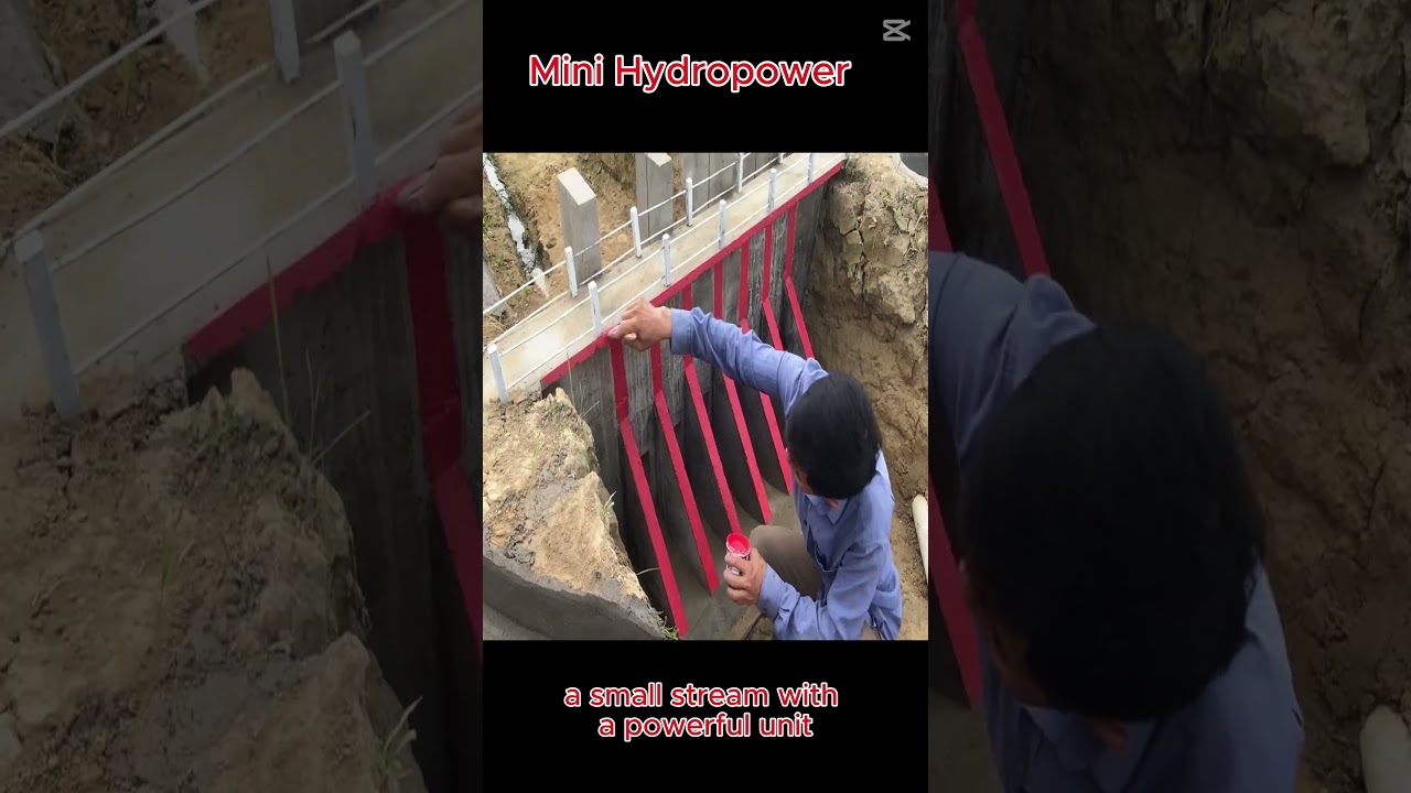Build mini hydropower on a small stream with a powerful unit
