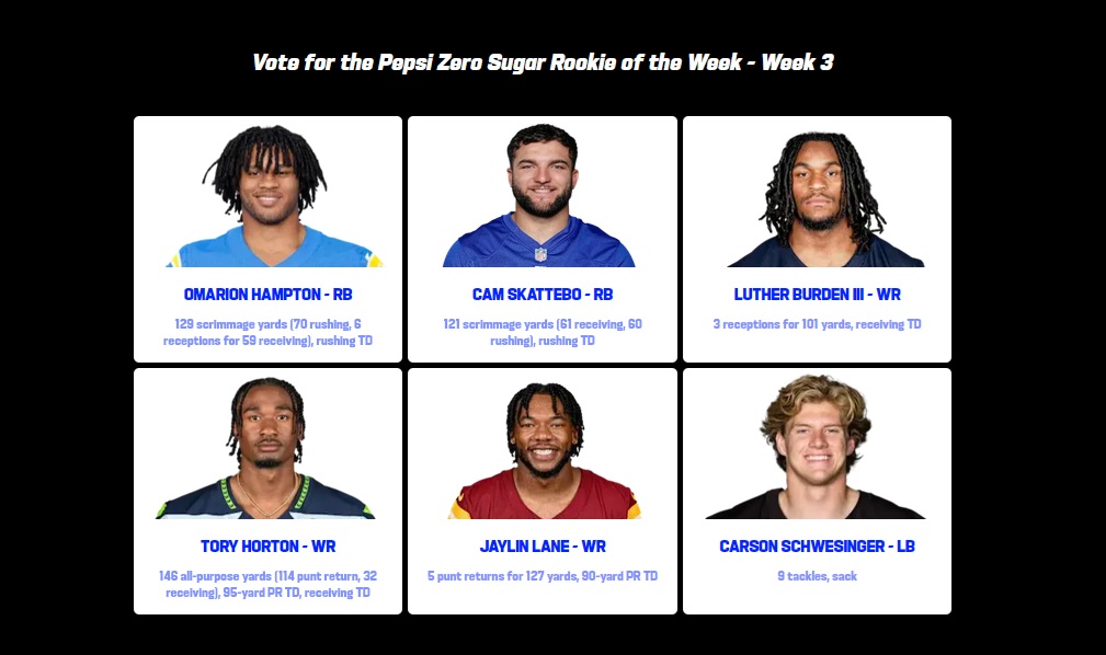 Vote for WR/PR Jaylin Lane as the Pepsi Zero NFL Rookie of the Week for ...
