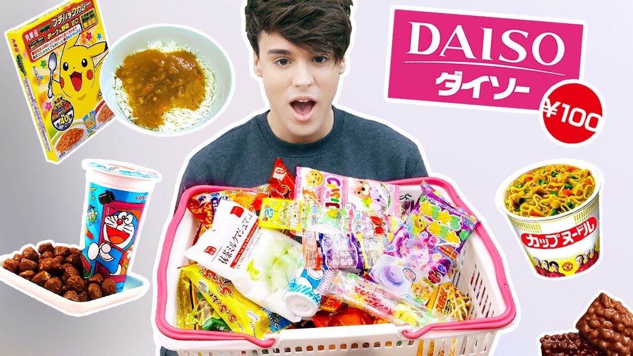 Eating only cheap Japanese dollar store snacks for 24 hours