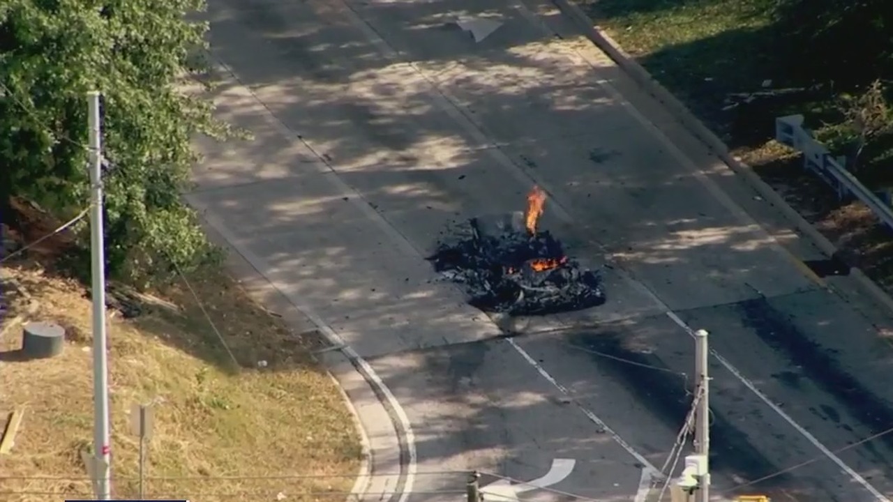 Car fire off I-20 near MLK Drive