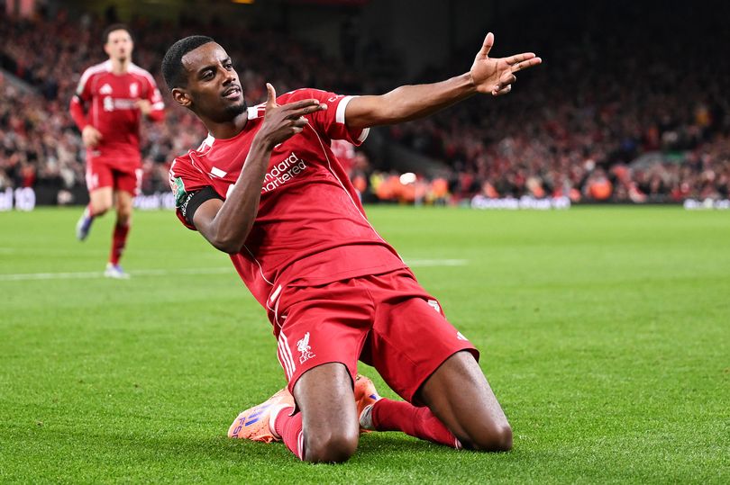 Alexander Isak scores first Liverpool goal and unveils celebration ...