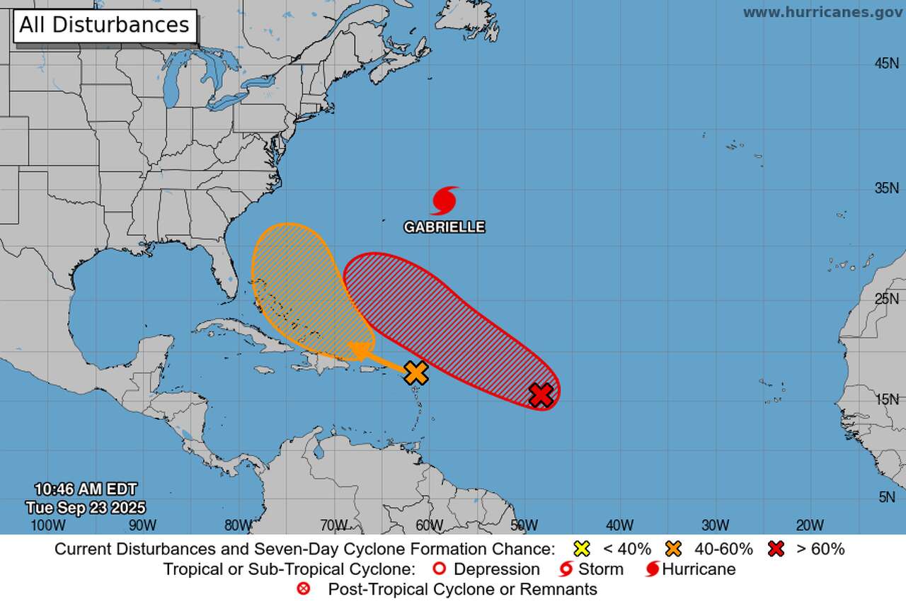 Gabrielle becomes a major hurricane, 2 tropical hotspots remain