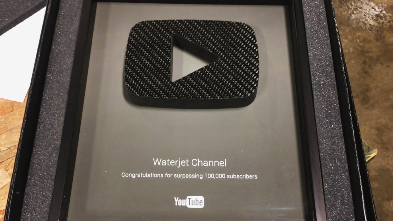 New YouTube play button - carbon fiber