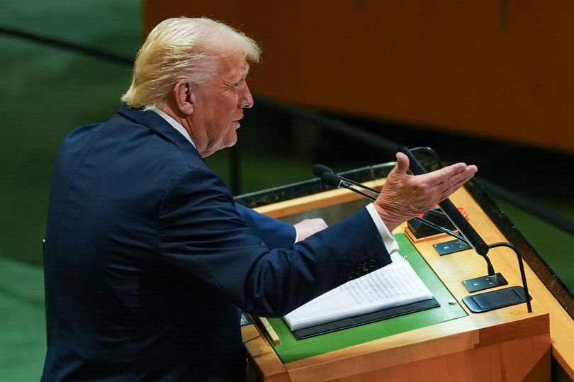 Trump's printed UN script reveals secret behind unhinged speech style