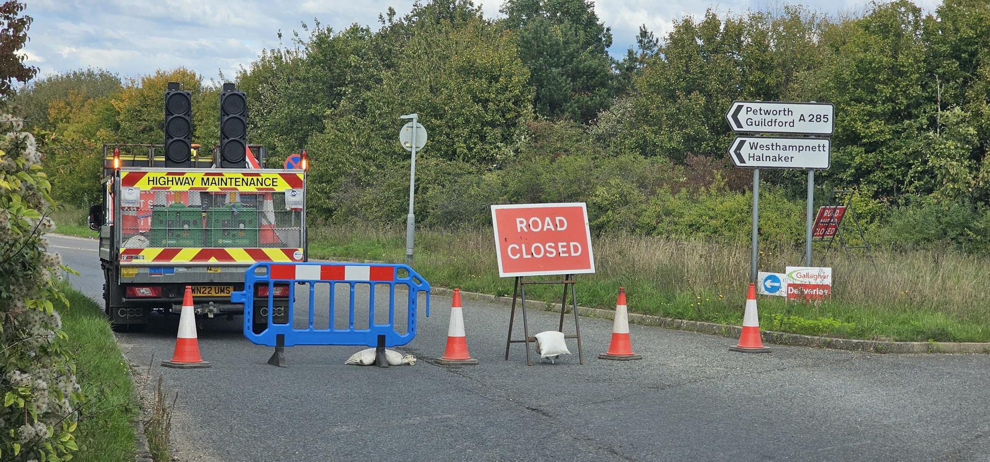 'Full road closure' put in place after incident on A285 in West Sussex