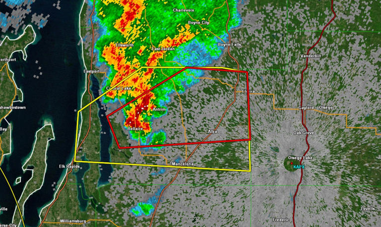 Tornado spins across Michigan's Torch Lake. What happened Monday