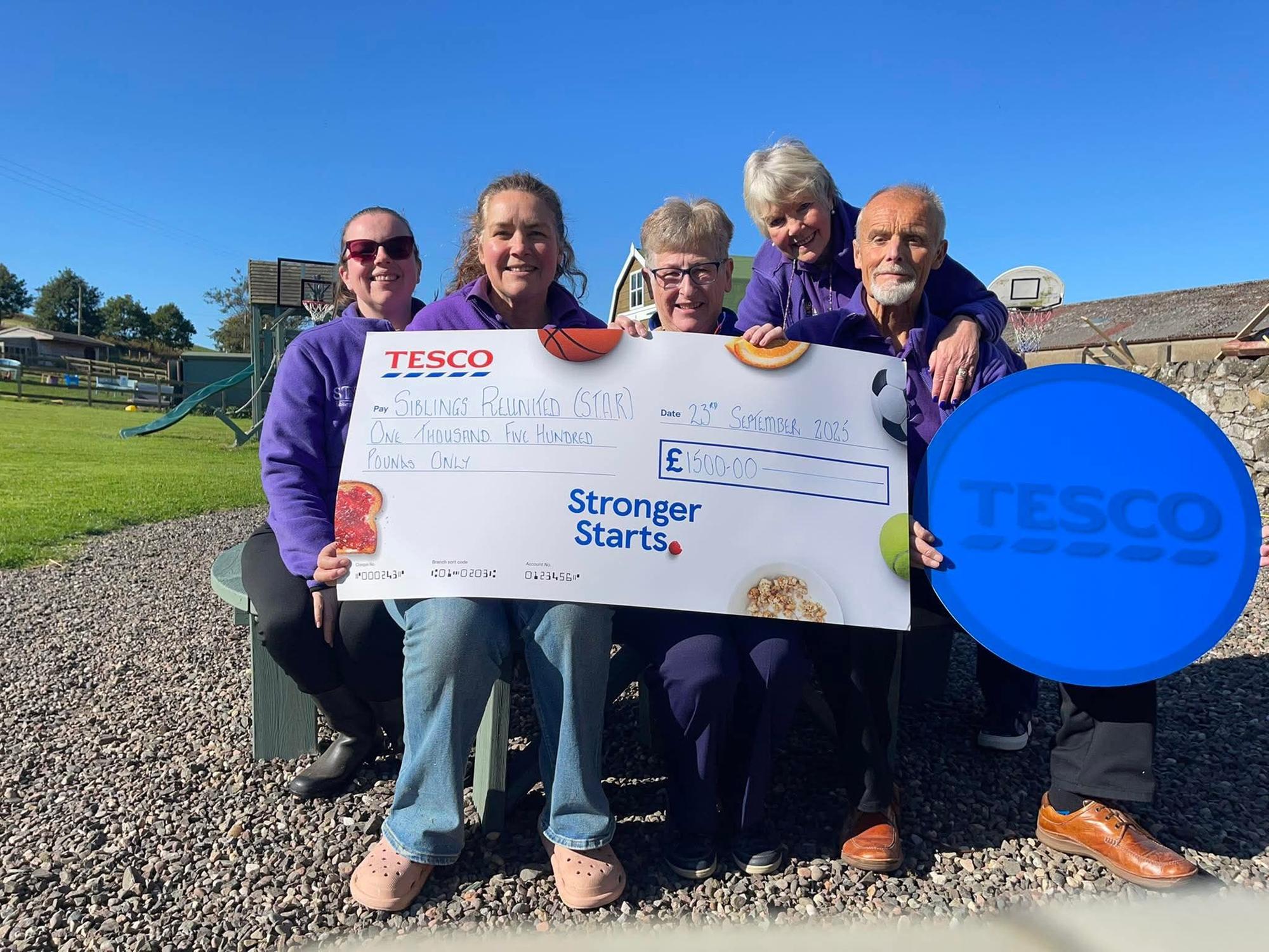Siblings Reunited - STAR awarded £1500 from Tesco Stronger Starts programme
